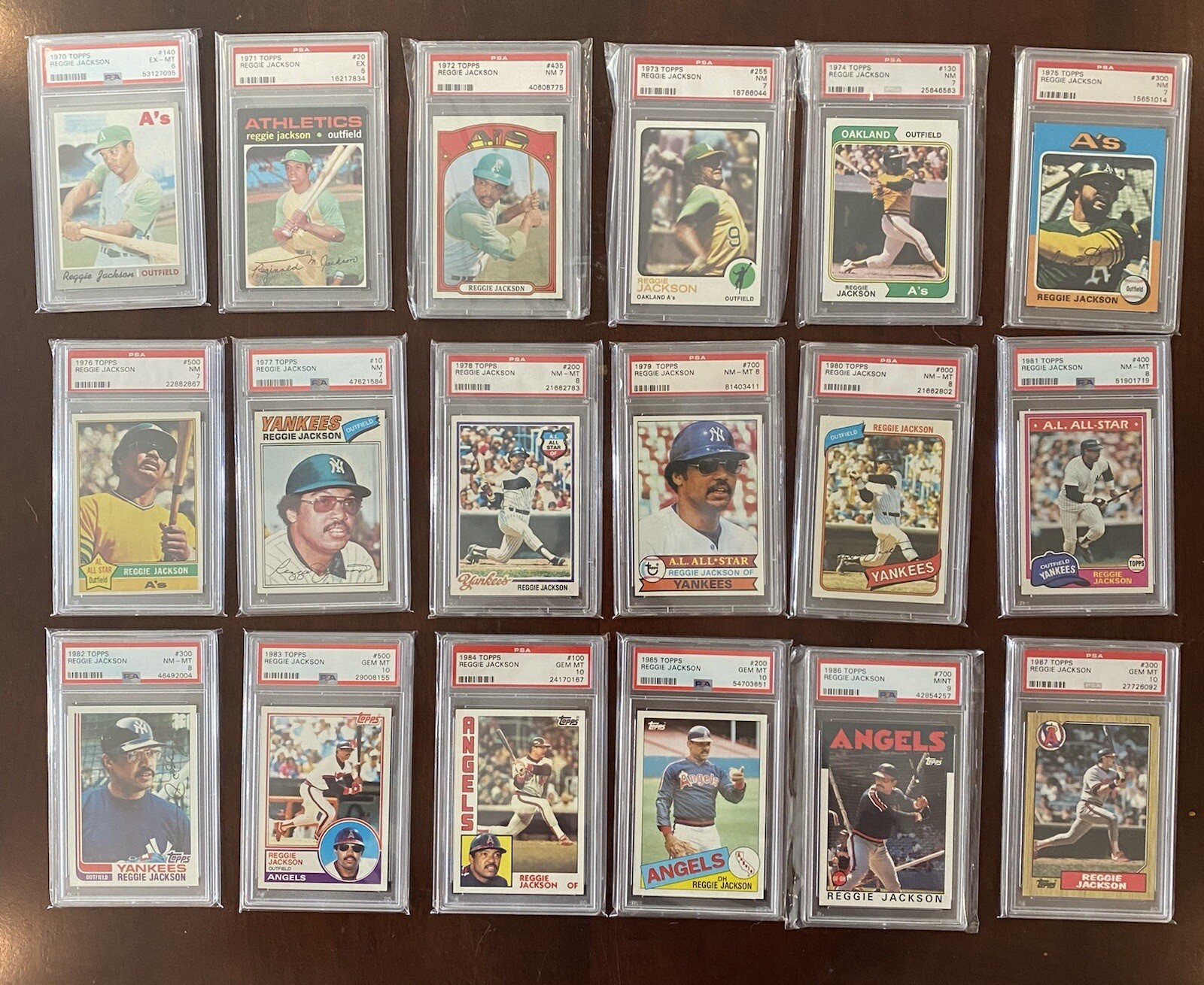 Topps Reggie Jackson PSA baseball card lot set (NO RC) | eBay