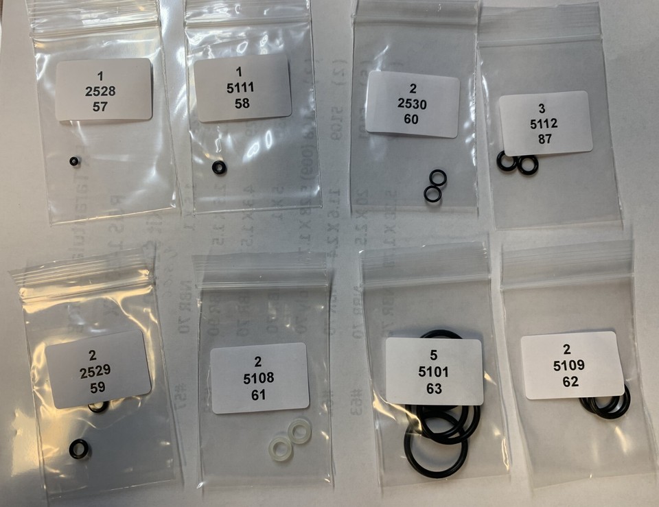 FX Tarantula / Gemini Air Gun O-Ring Kit / R&S 1-20TFX / Ind. Marked O ...
