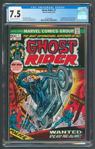 Ghost Rider #1 CGC 7.5 VF- 1st Appearance Son of Satan 1973 Marvel ...