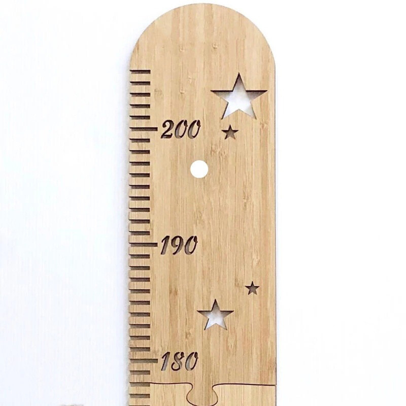 Wood Ruler Growth Chart Name And Birthdate Personalized Growth Chart