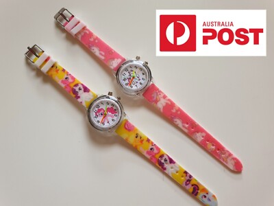 Girls Watch My little Pony Unicorn Flash Light Wrist Watch Silicon Band ...