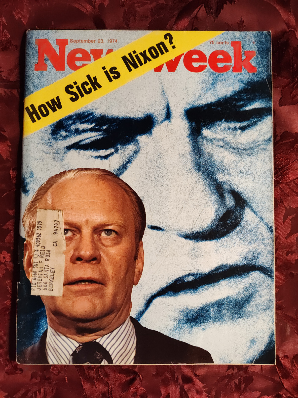 NEWSWEEK September 23 1974 Sept Sep 74 GERALD FORD NIXON PARDON ...