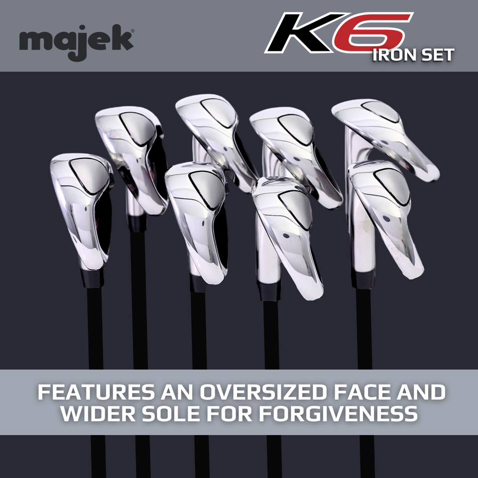 Majek K6 Senior Men's Iron Set (4-SW) RH Senior "A" Flex, Premium ...