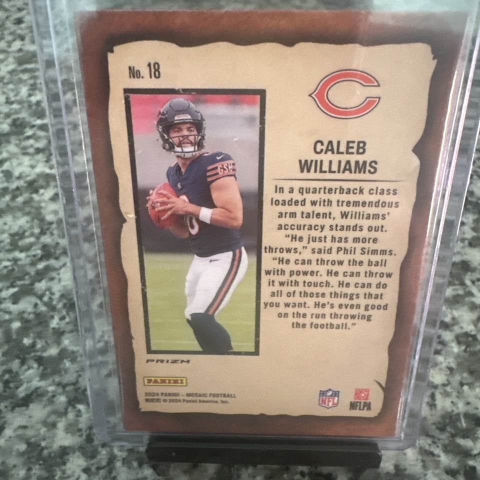 2024 Mosaic Caleb Williams RC Green SP Notoriety& Horizontal Green ...