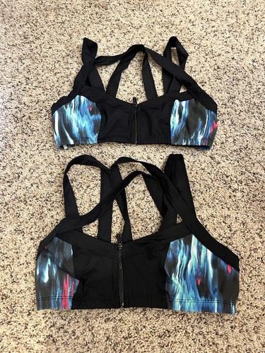 Bebe Sport Sports Bra Mesh Floral Space Dye Lot Sz M-2 | eBay