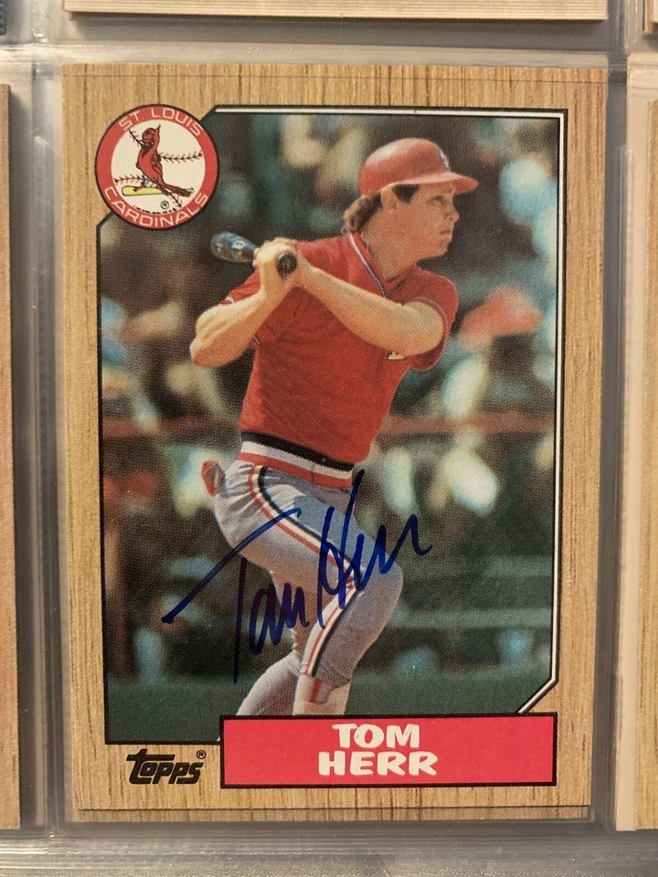 2 Tom Herr autographed baseball cards | eBay