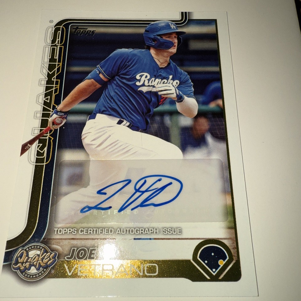 2025 Topps Pro Debut Joe Vetrano Auto Los Angeles Dodgers #PD-63 | eBay