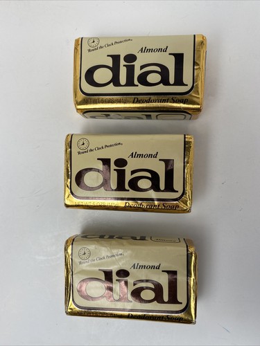 (3) Vintage Dial Almond Bar Soap 80s Gold Foil NOS 3 Bars | eBay