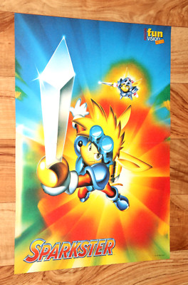 1994 Sparkster / ActRaiser 2 Konami SNES Vintage Very Rare Poster ...