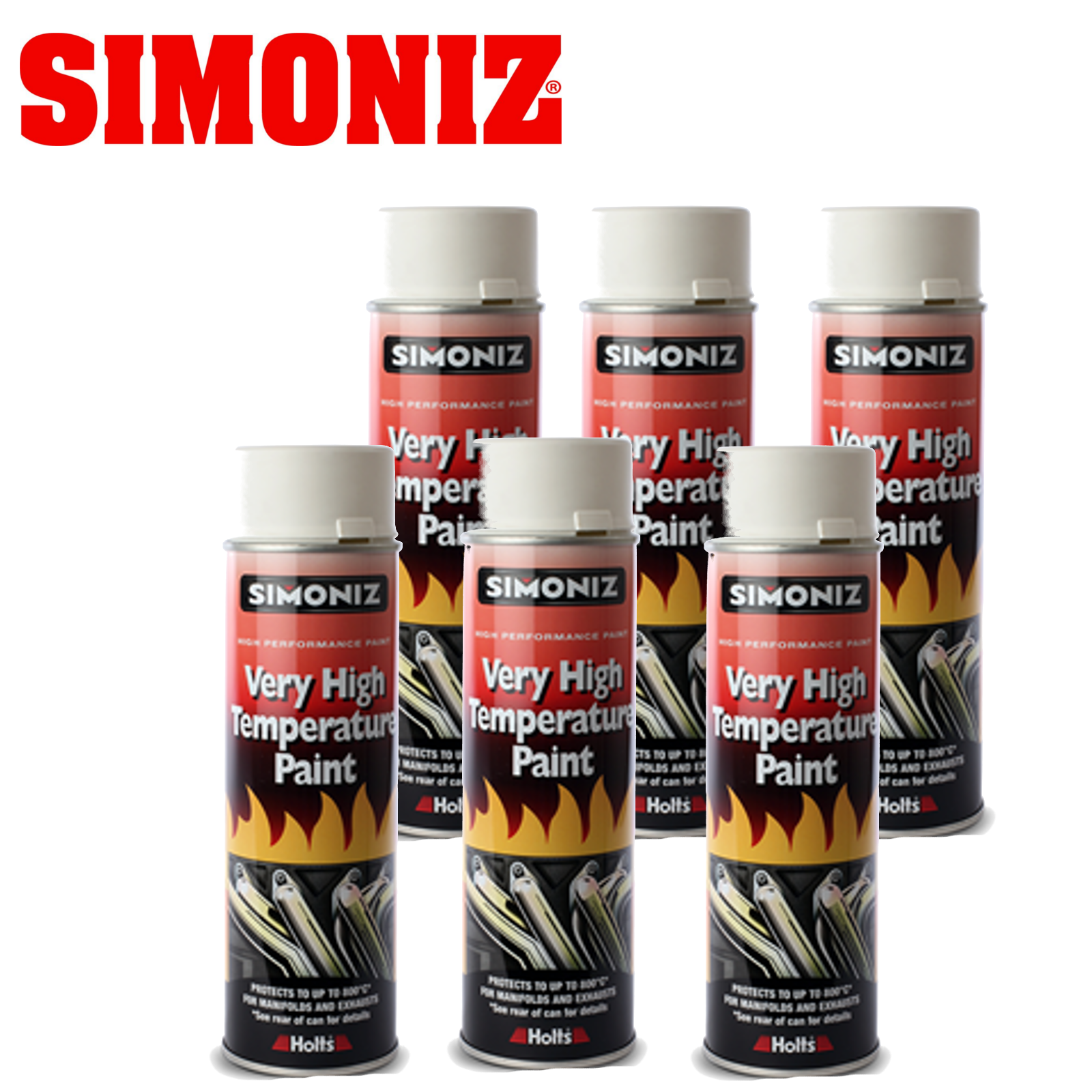 6 Pack Simoniz VHT White Very High Temperture Spray Paint | eBay