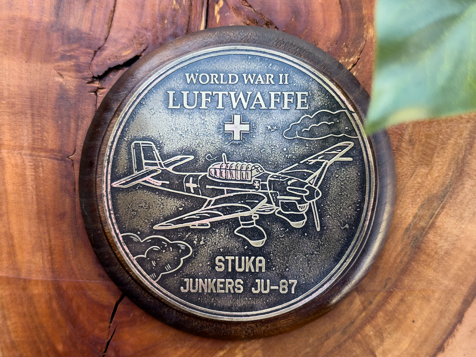 Trench Art WW2 Brass German Stuka Junkers Ju 87 Emblem From Original ...
