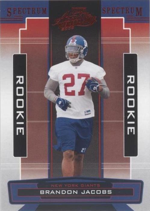 2005 Playoff Absolute Memorabilia - Rookie Brandon Jacobs #168 Spectrum ...