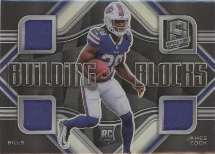 2022 Panini Spectra - Building Blocks James Cook #BBL-JCO /99 (MEM, RC ...