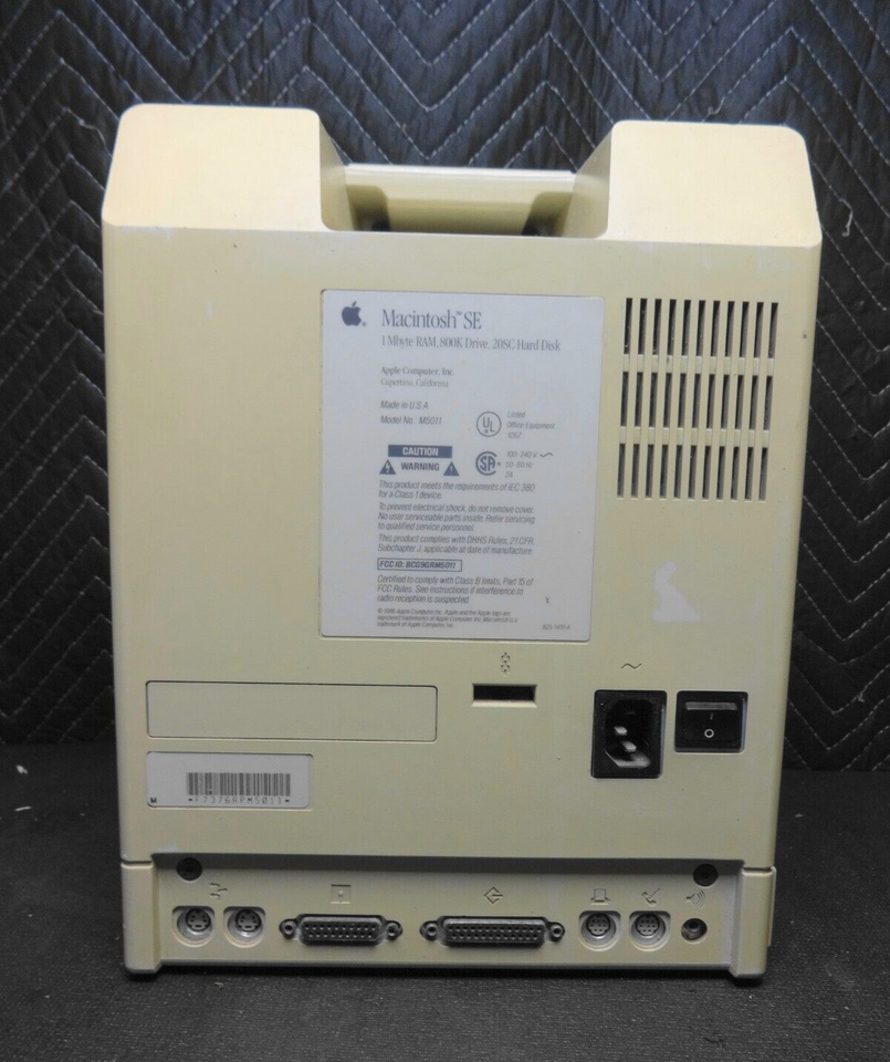 Vintage Apple Macintosh SE M5011 Computer - Powers on and Posts | eBay