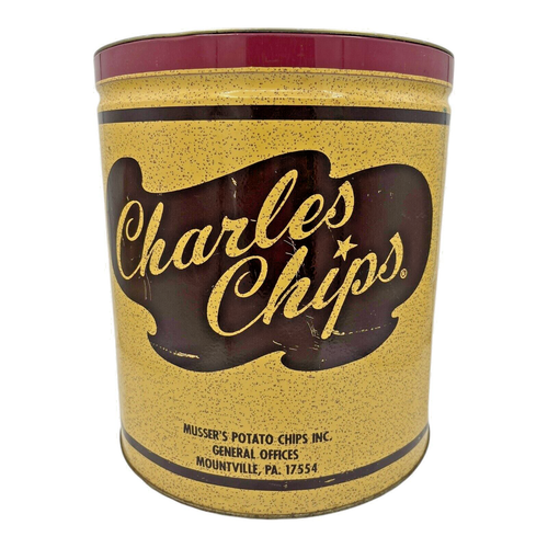 Charles Chip Potato Chip Can 16oz Vintage Retro Empty | eBay