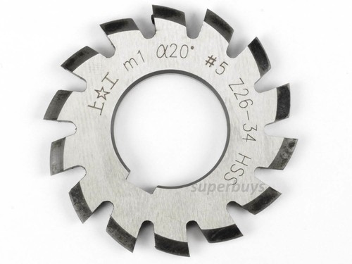 M1 No.5 20 Degree HSS Involute Module Gear Cutter Rack Milling Lathe ...