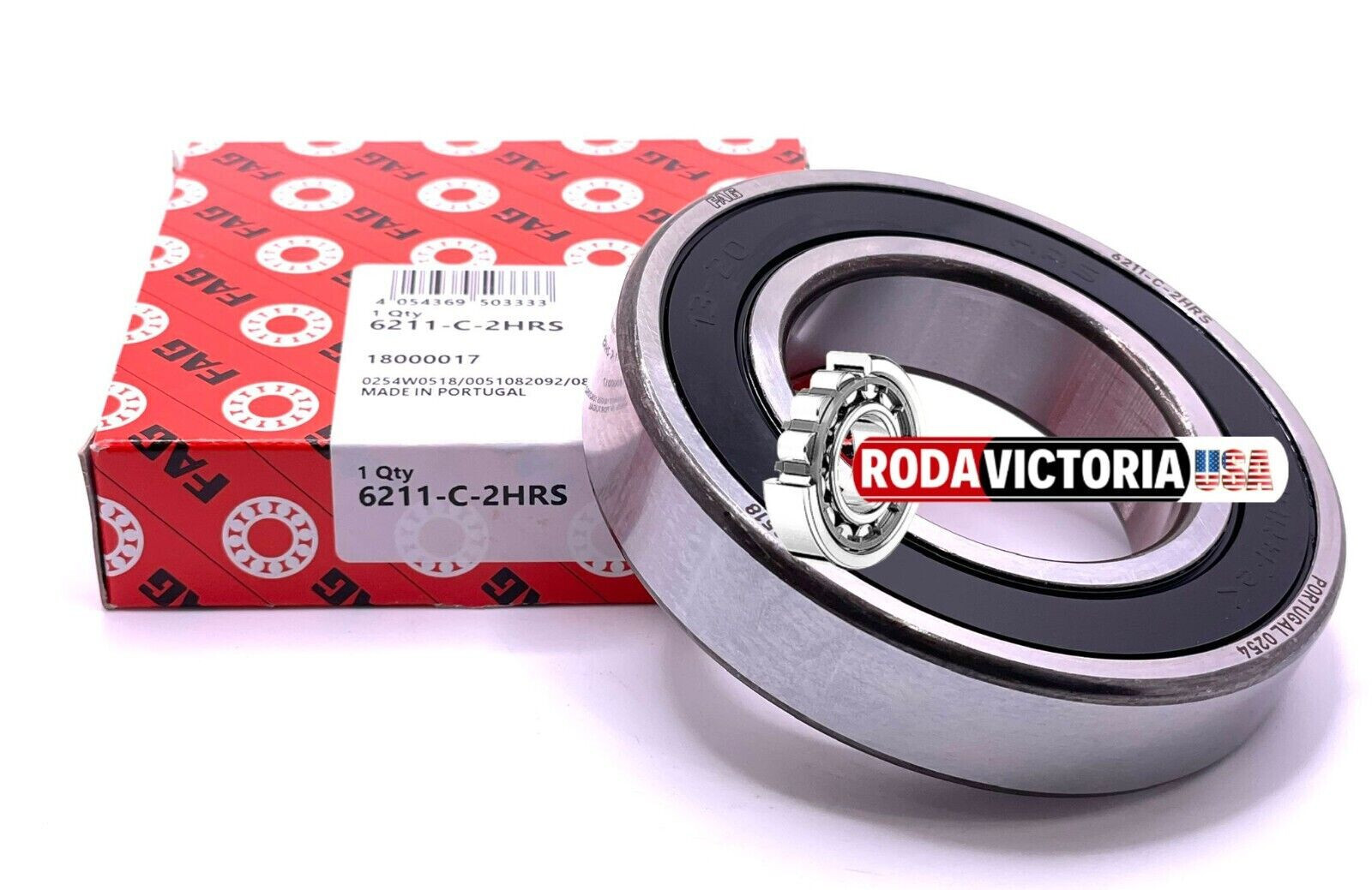 FAG 6211-2RS C3 Single row deep groove ball bearing 55x100x21 mm for ...