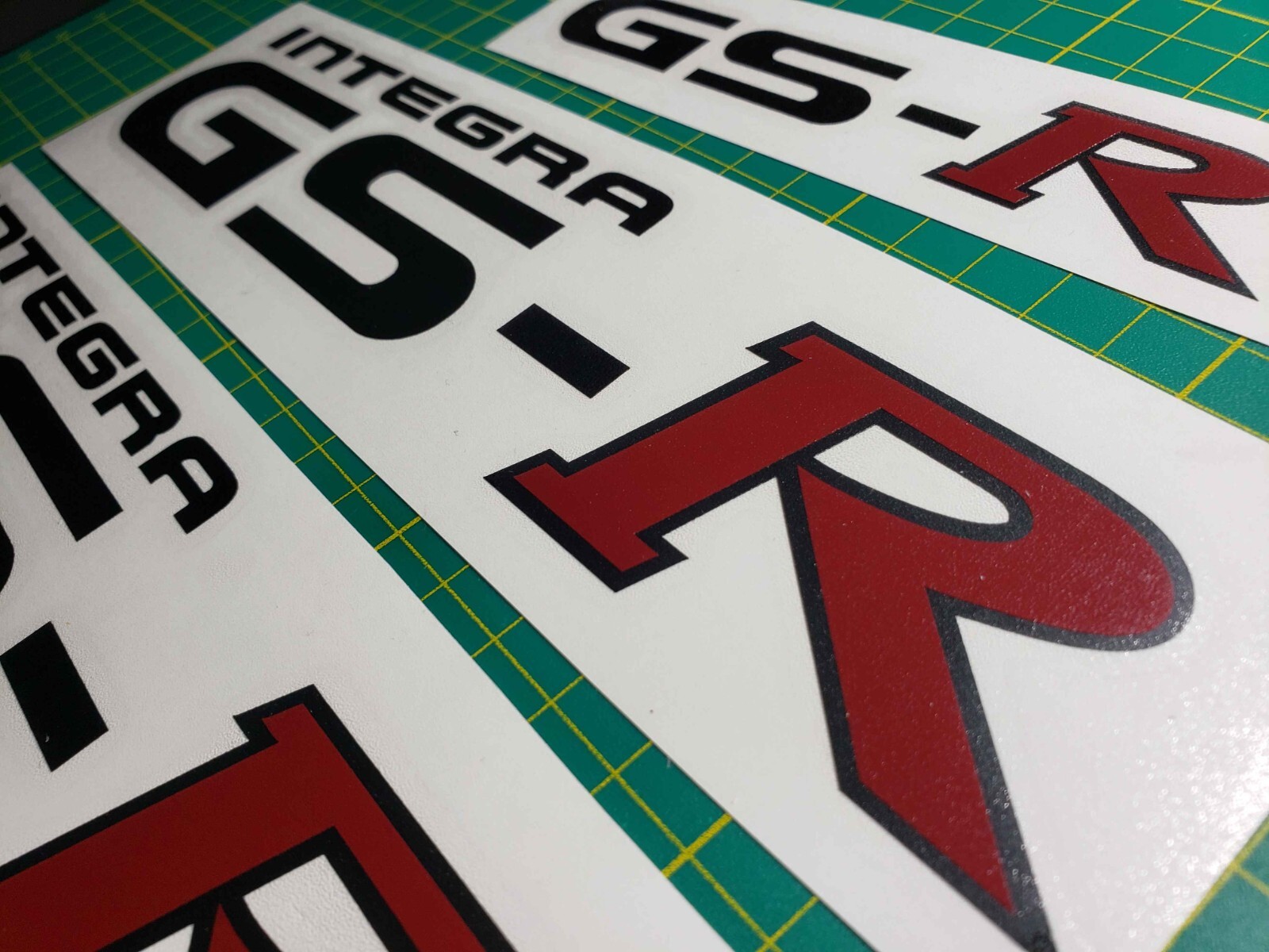 92-01 Integra GSR Decals Badge Emblem Set - BLACK - Type R GS JDM B18C1 ...