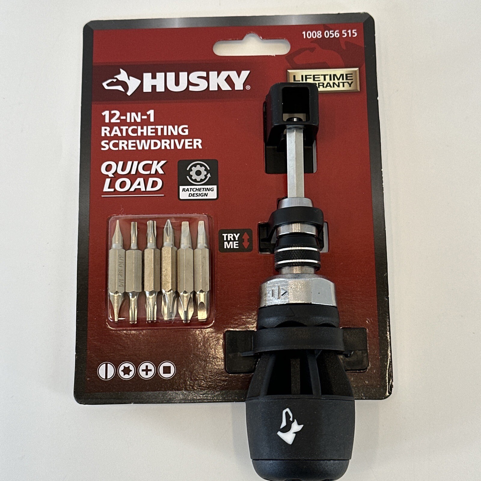 Husky 12-in-1 Ratcheting Quick Load Stubby Screwdriver Kit 1/4 inch ...