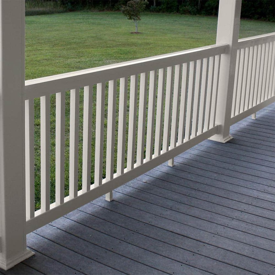 Weatherables Deck Railing System Railing Kit 3'X4' Footblock Vinyl ...