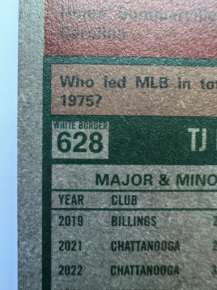 2024 Topps Heritage High Number Base White Border #628 TJ Hopkins RC ...