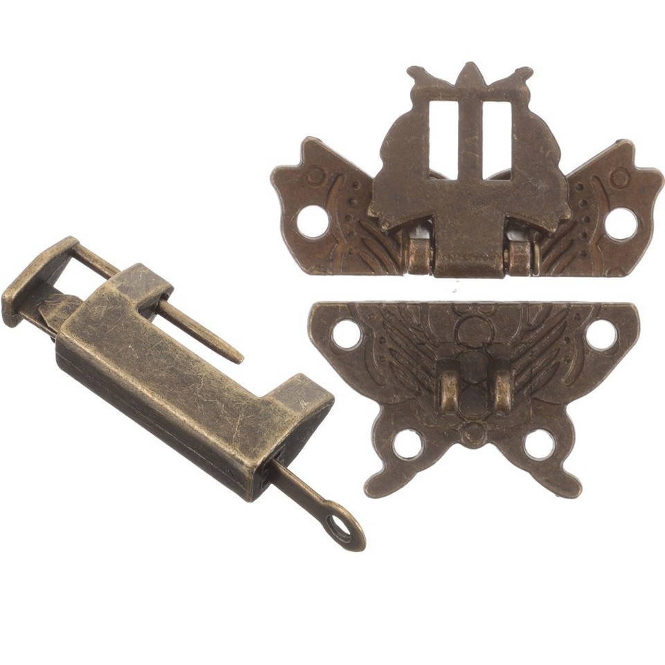 Chinese Style Decorative Lock Jewelry Box Latch with Lock for Wooden ...