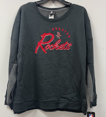 NWT WOMENS NBA HOUSTON Rockets BLACK W/ GRAY HEATHER SWEATSHIRT SIZE XL ...