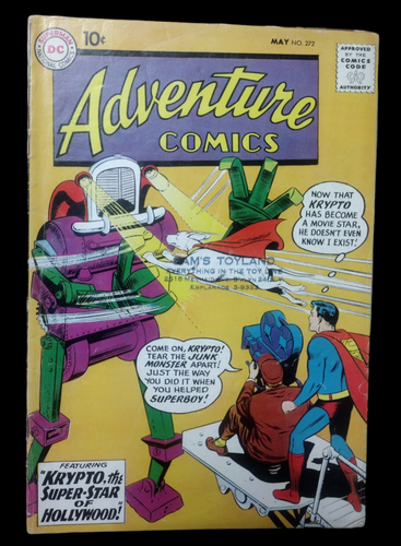 1960 May Issue #272 DC Adventure Comics 10 Cent Comic Book JC CB1 | eBay
