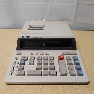 Sharp Compet QS-2760 Printing Desktop Calculator Electronic Machine ...