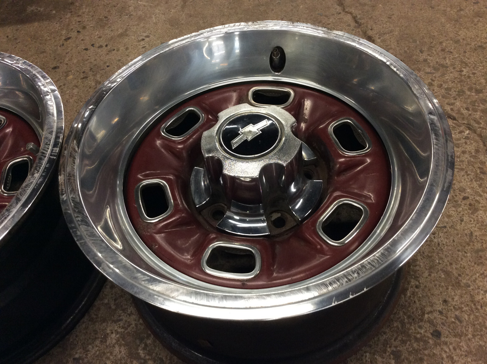 Set of 4 Original Camaro Nova 14X7 Rally Wheels Rims w/ Trim K-1-8-4-20 ...