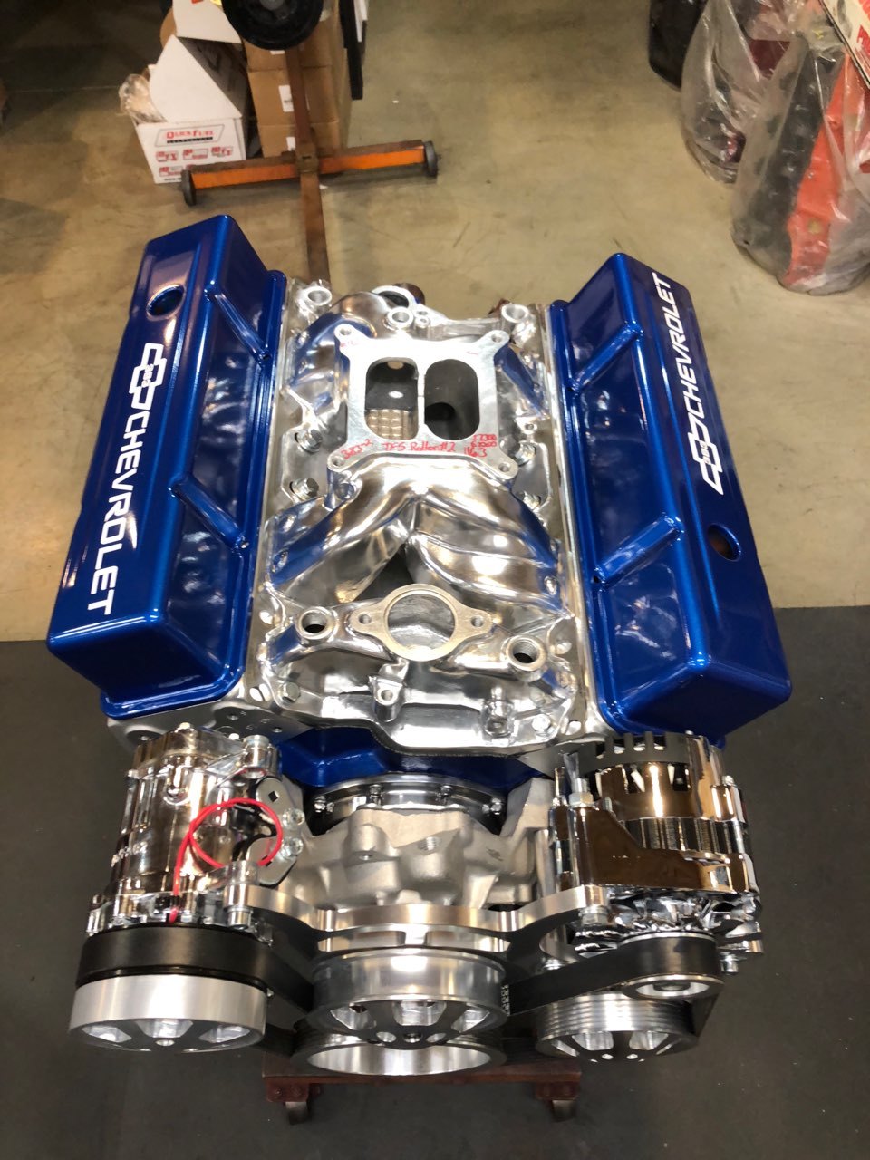 383 F STROKER CRATE MOTOR 400-500HP SBC WITH A/C ROLLER TURN KEY SBC ...