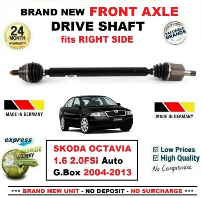 FOR SKODA OCTAVIA 1.6 2.0FSi Auto GBox 2004-2013 NEW FRONT AXLE RIGHT ...