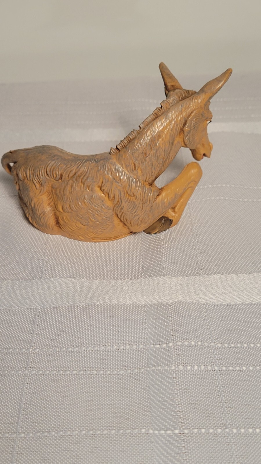 Fontanini Italy Seated Donkey Figurine 2 3/4"H x 4.5"L x 1 1/8"W Brown ...