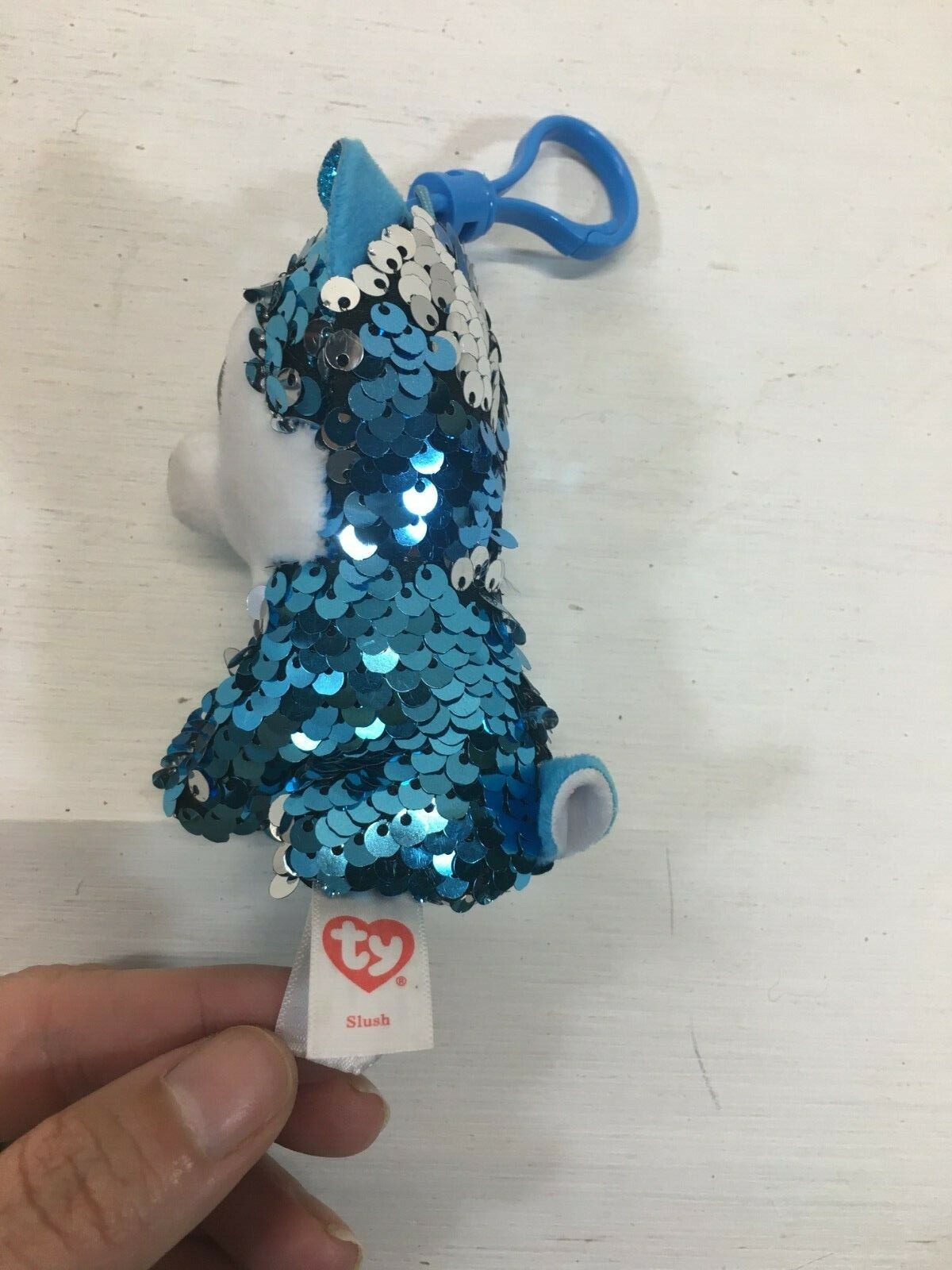 Ty Beanie Boos Slush The Husky Dog Key Clip Keychain Plush Gift EUC | eBay