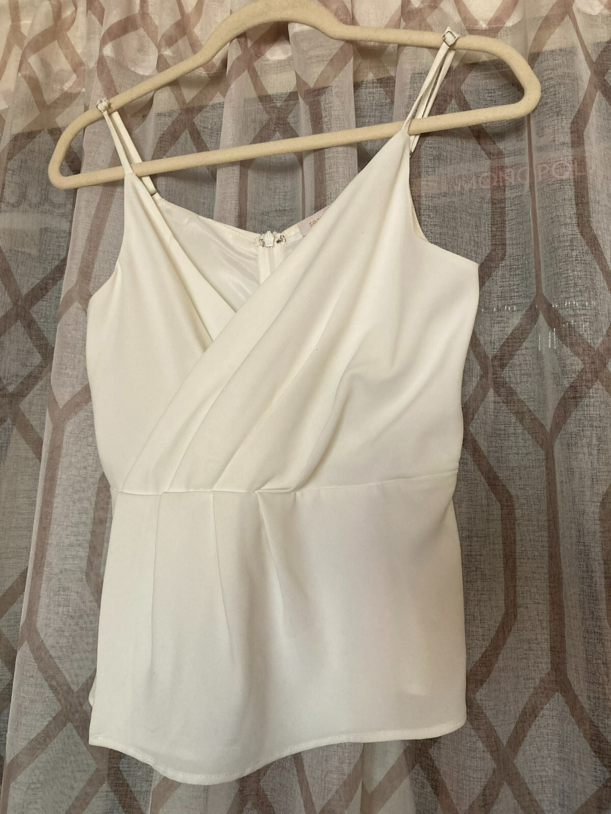 Pookie and Sebastian White Lined Peplum Top Size Size S Never Worn | eBay