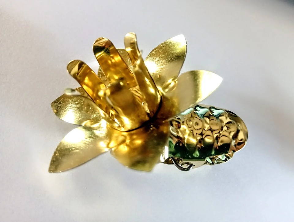 6x Gold Christmas Tree Candle Holder Clip on Pinecone Clips Advent ...