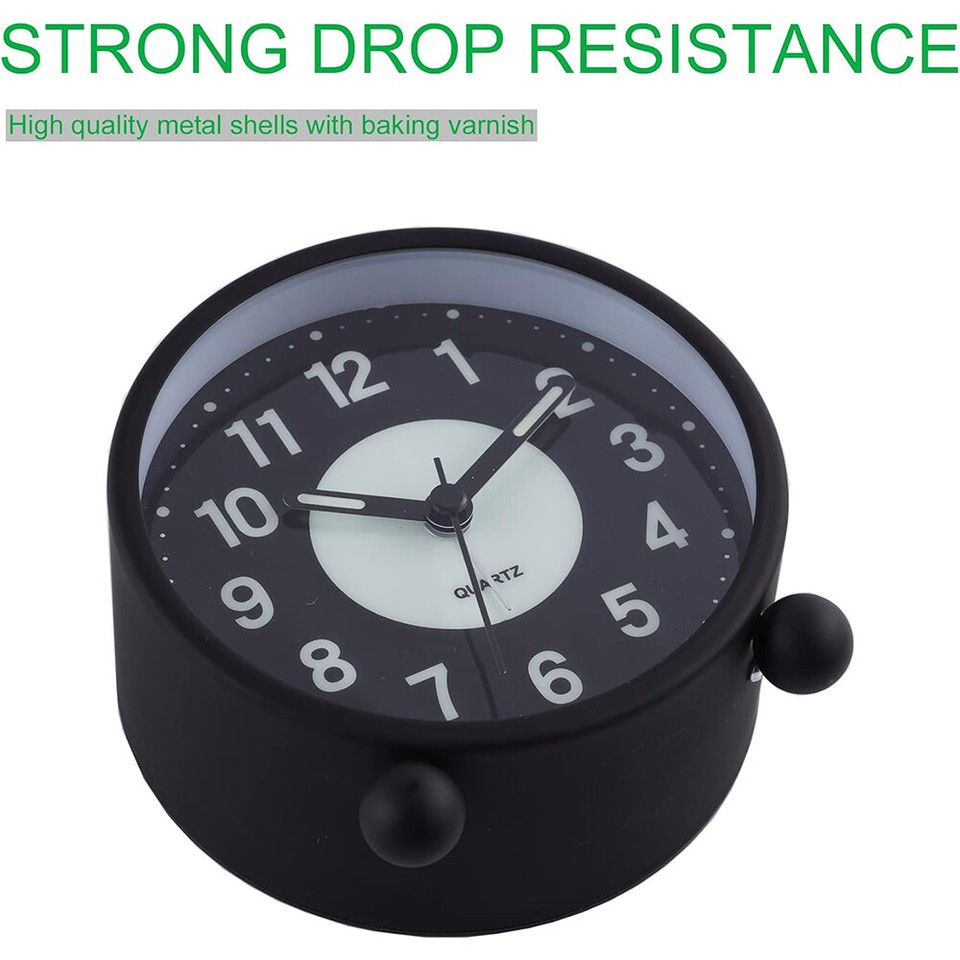 Alarm Clock Bedside No Ticking Battery Power Silent Luminous Clock ...