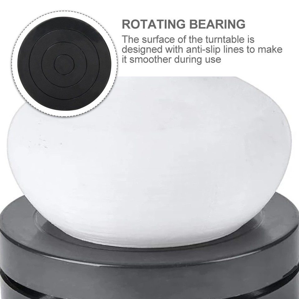 2 Pcs Plastic Clay Turntable 360 Degree Rotating Swivel Pottery Rotary ...