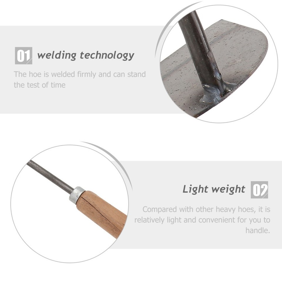 Iron Garden Tool Wooden Hoe Weeding Tools Hand-operated Hoes ...