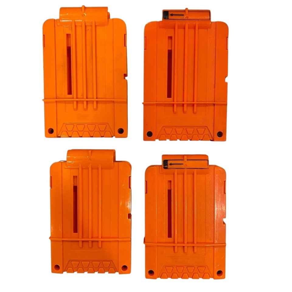 Lot of 8 NERF Dart Ammo Blaster Gun Magazine Drum Barrel Clips Orange ...