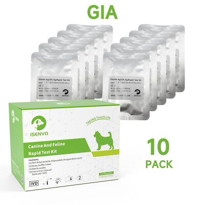 10x Canine Feline GIARDIA Ag Rapid Test Kit GIA Home Tests for Dogs ...
