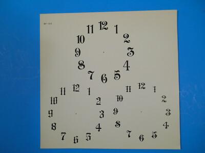 Replacement Clock Face Paper Card Stock Matte White 4" Arabic | eBay