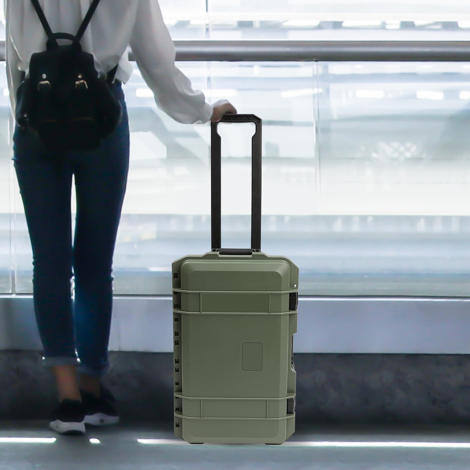 22" Camera Hard Case Protective Roller Waterproof Camera Carrying Case ...