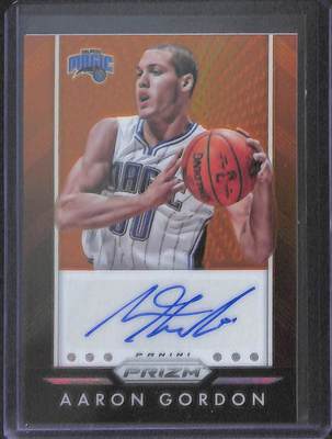 2015-16 Panini Prizm Orange Autograph #P-AGO Aaron Gordon No 57 of 65 ...