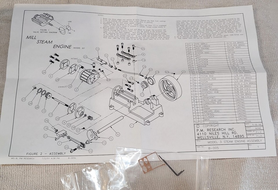 MILL STEAM ENGINE MODEL 3 STEAM ENGINE ASSEMBLY | eBay