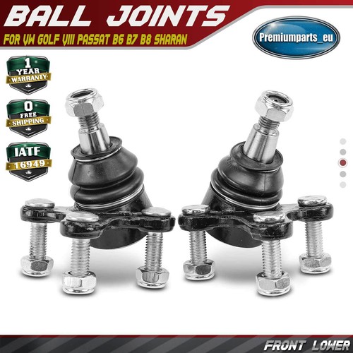 2x Ball Joint Front Lower for VW Golf VIII Passat B6 B7 B8 Sharan ...