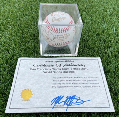 2010 SF GIANTS WORLD SERIES TEAM SIGNED BASEBALL - SSA COA | eBay