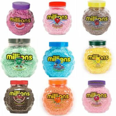 MILLIONS SWEETS STRAWBERRY BUBBLEGUM COLA PINK BLUE FLAVOUR BAG PARTY ...