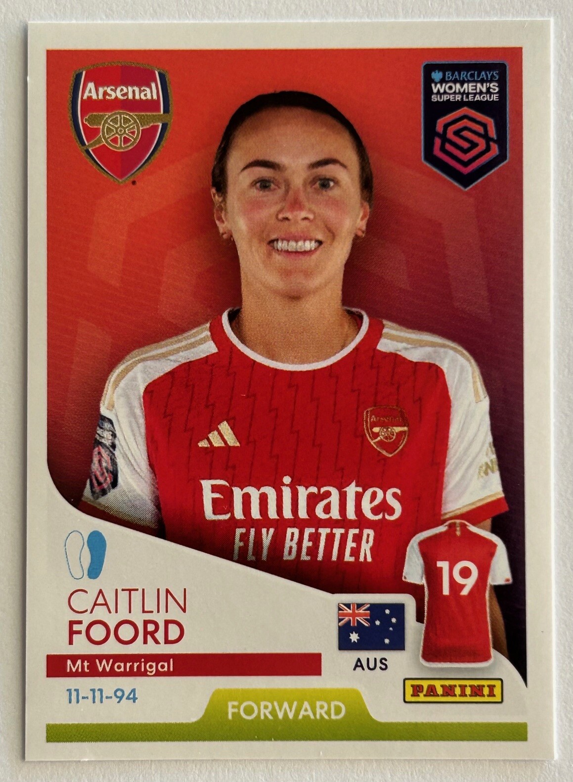 Panini Women's Super League 2024 - ARSENAL & ASTON VILLA Stickers #50 ...