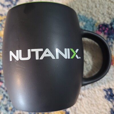 Nutanix coffee Cup mug ceramic black green networking servers | eBay
